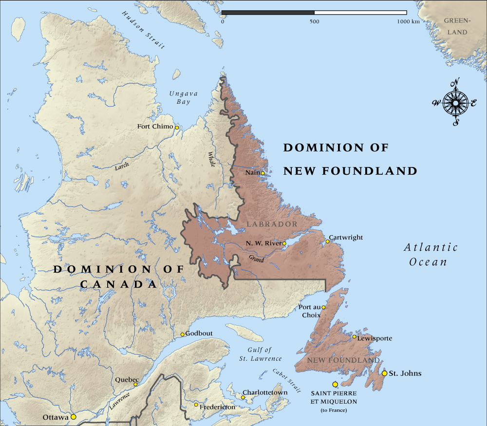 Map Of Newfoundland In 1914 NZHistory New Zealand History Online