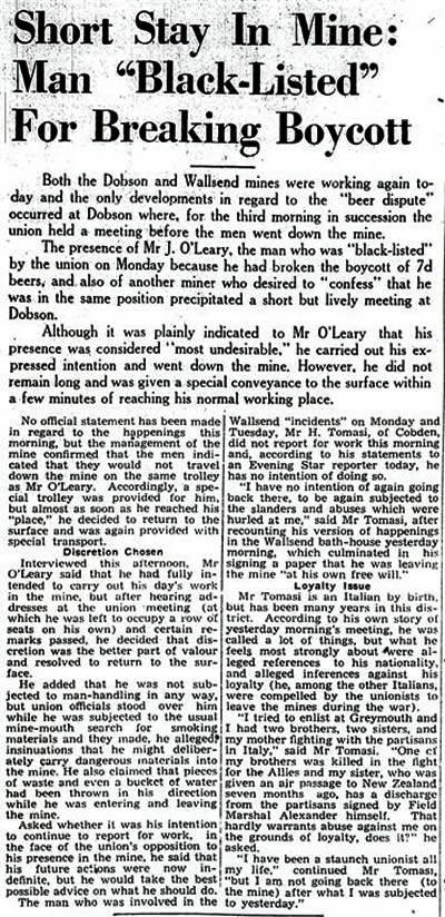 Black-listed for breaking beer boycott | NZHistory, New Zealand history ...