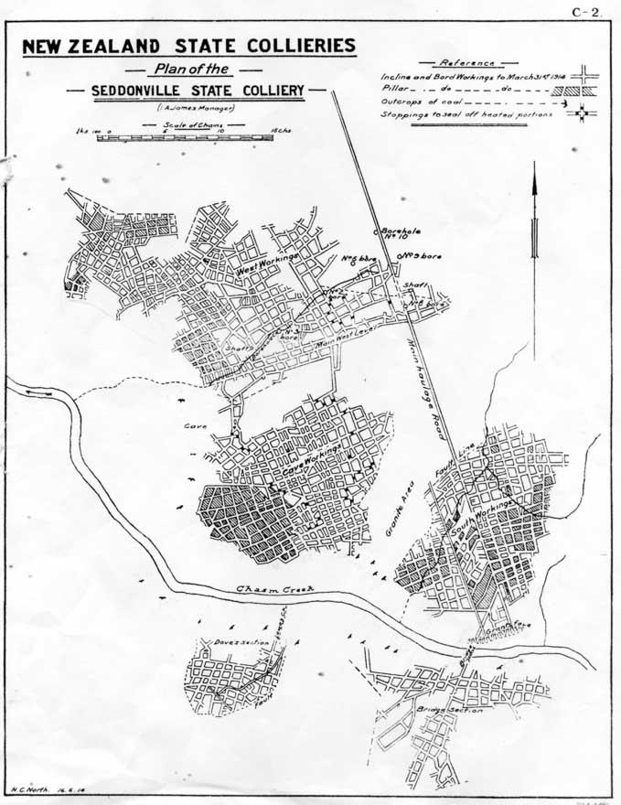 Plan of Seddonville State Mine in 1912 | NZHistory, New Zealand history ...