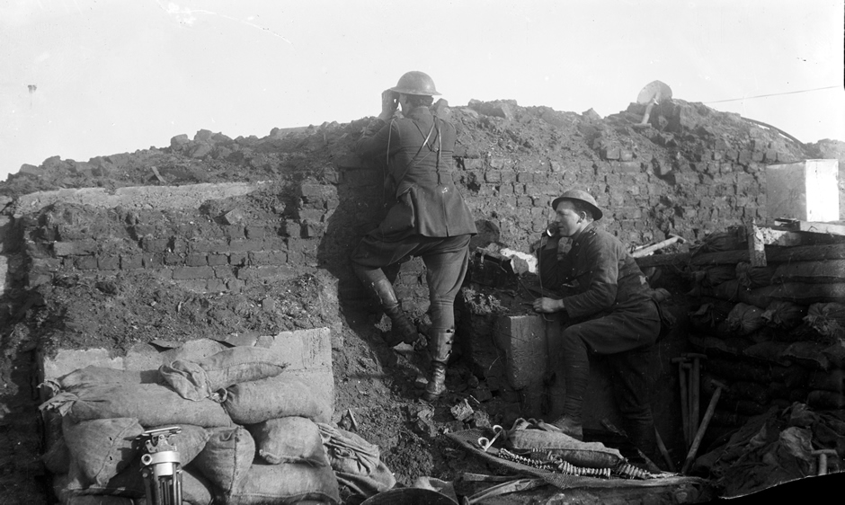 Observation post on Western Front | NZHistory, New Zealand history online