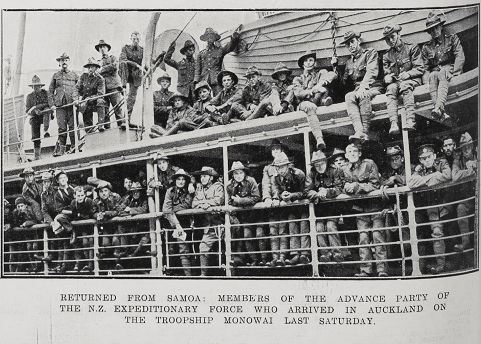 The Samoan Advance Party returns | NZHistory, New Zealand history online