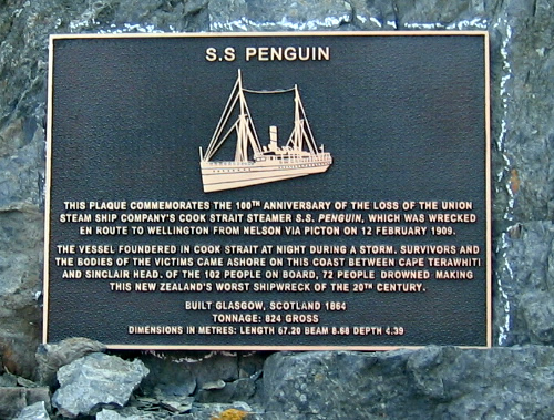SS Penguin plaque | NZ History