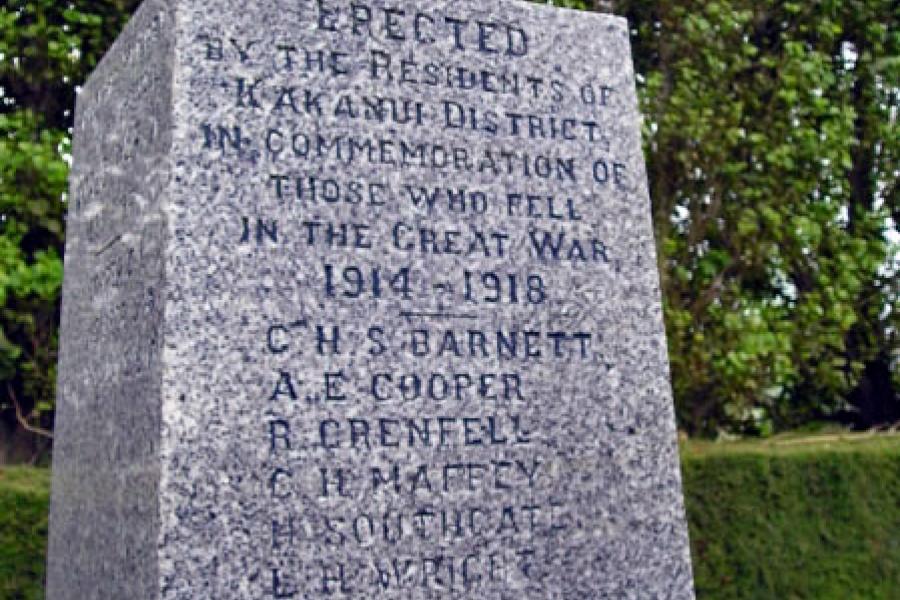 Kakanui war memorial | NZ History