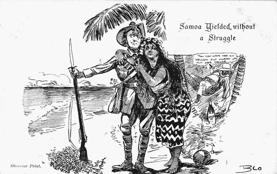 Samoa yielding postcard | NZ History
