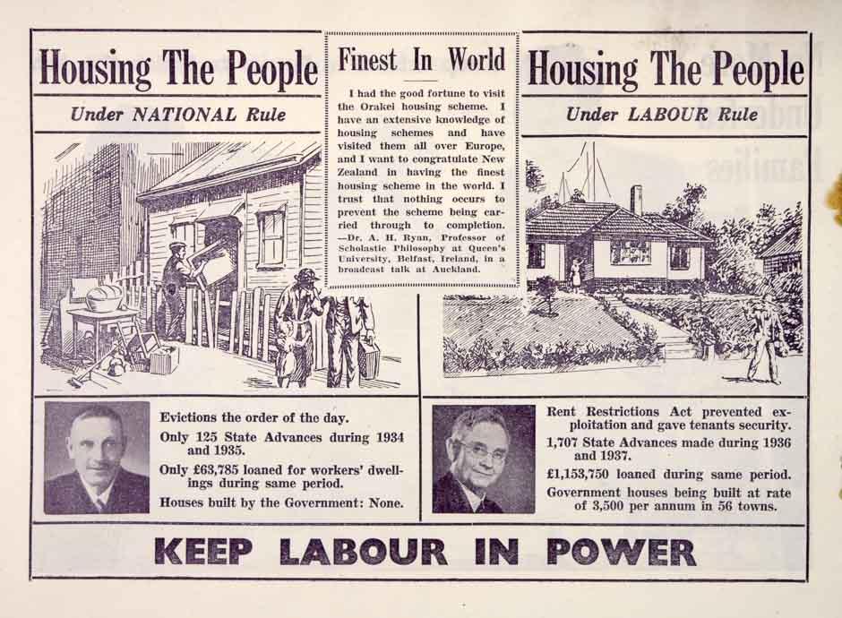 Labour Party state housing poster | NZ History